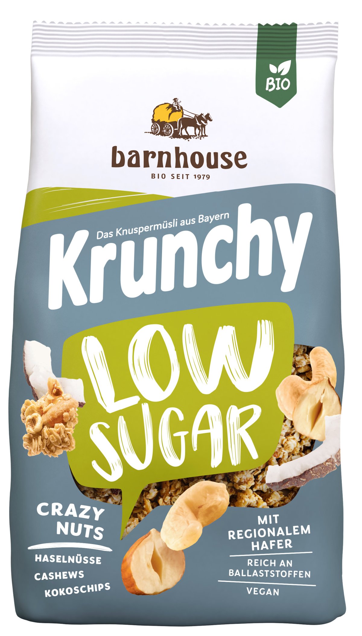 BIO Crunchy Oats Low Sugar - Crazy Nut ( Barnhouse Brand) - hamkok
